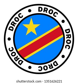 Dr Congo Sign Round Country Logo Stock Vector (Royalty Free) 1606810798