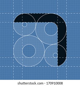 Round Engineering Font Symbol 7 Stock Vector (Royalty Free) 170910008 ...