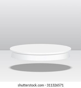 Round Floating Pedestal Display Platform Design Stock Vector (Royalty ...