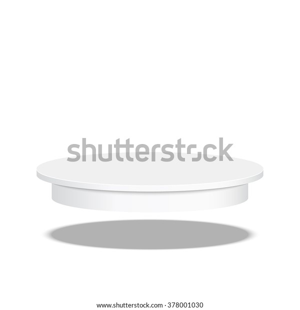Round Floating Pedestal Display Platform Design Stock Vector (Royalty ...