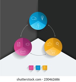 Round Flowchart Infographics Diagram Stock Vector (Royalty Free ...