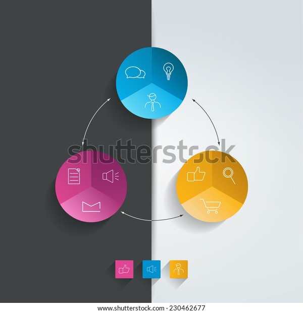Round Flowchart Infographics Diagram Stock Vector (Royalty Free ...