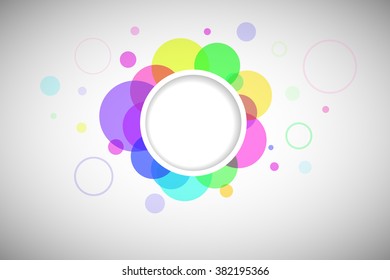 Round Form Fill Decorated Colored Circles Stock Vector (Royalty Free ...