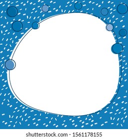 Round Frame Blue Background Illustration Stock Vector (Royalty Free ...