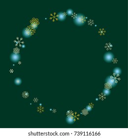 Round Frame Border Christmas Background Random Stock Vector (Royalty ...