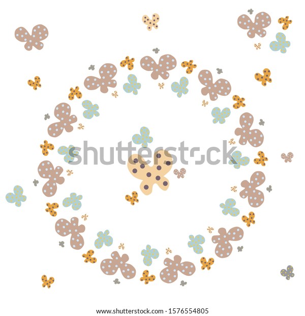 Round Frame Isolated Images Polka Dot Stock Vector (Royalty Free ...