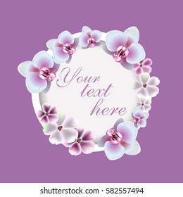Round Frame Orchids Vector Stock Vector (Royalty Free) 578556964