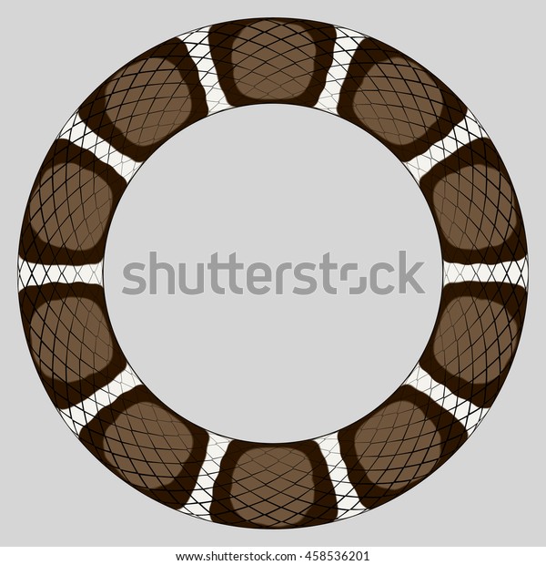 Round Frame Reptile Skin Border Based Stock Vector (Royalty Free ...