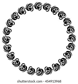 Round Frame Silhouette Vector Clip Art Stock Vector (Royalty Free ...