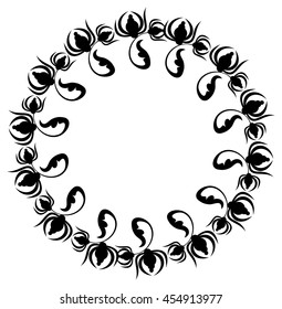 Round Frame Silhouette Vector Clip Art Stock Vector (Royalty Free ...