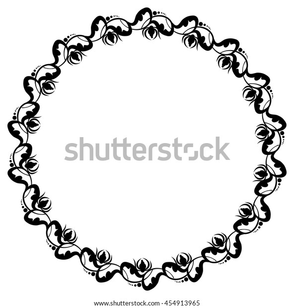 Round Frame Silhouette Vector Clip Art Stock Vector (Royalty Free ...