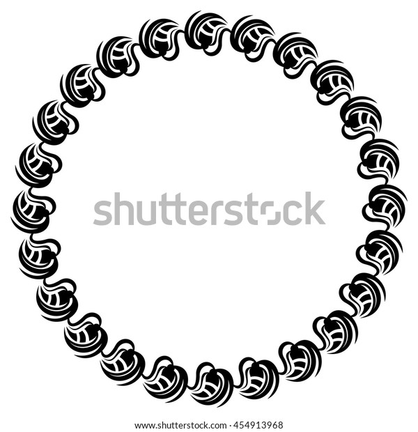 Round Frame Silhouette Vector Clip Art Stock Vector (Royalty Free ...