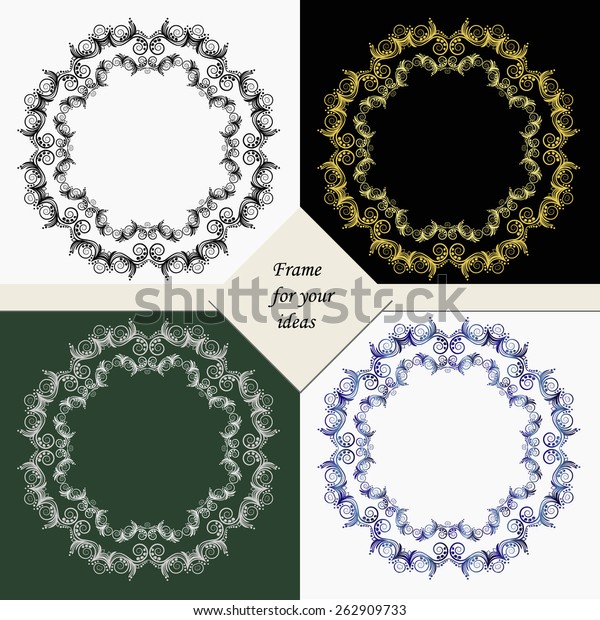 Round Frame Text Photo Stock Vector (Royalty Free) 262909733 | Shutterstock