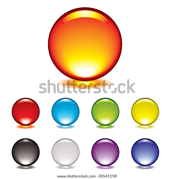 Round Gel Button Icon Glow Drop Stock Vector (Royalty Free) 30541198 ...