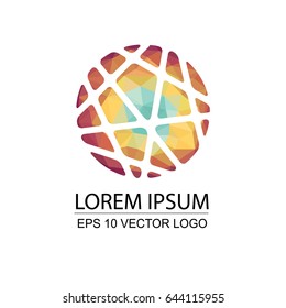 Round Geometric Logo Modern Design Circle Stock Vector (Royalty Free ...
