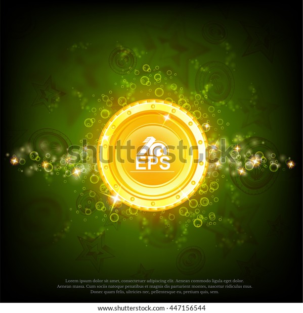 Round Gold Banner Shiny Effects On Stock Vector (Royalty Free ...