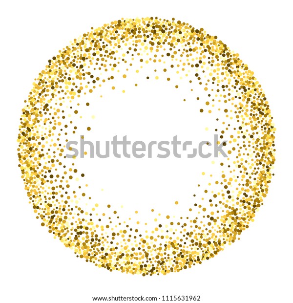 Round Gold Frame Border Glitter Particles Stock Vector (Royalty Free ...