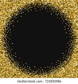 Round Gold Glitter Corner Frame On Stock Vector (Royalty Free) 721835986