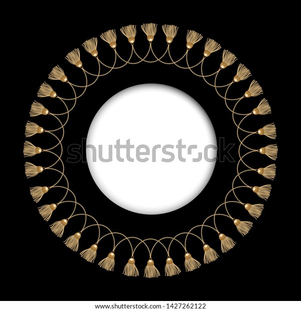 Round Gold Luxury Style Border On Stock Vector (Royalty Free ...