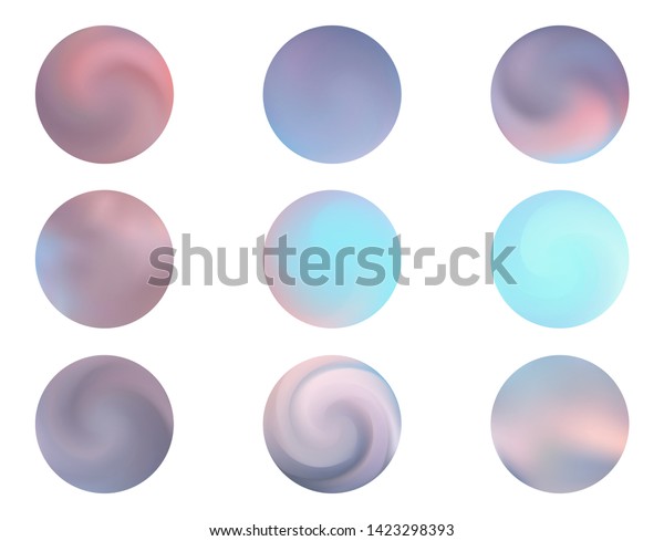Round Gradients Kit Modern Abstract Backgrounds Stock Vector (Royalty ...