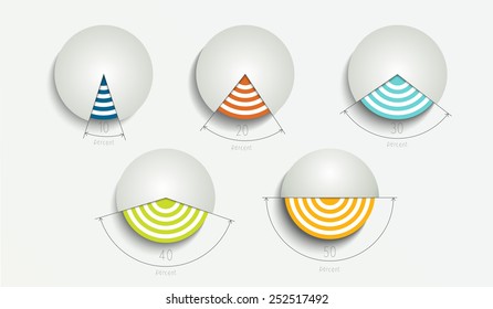 Round Graphs Charts Infographic Element Stock Vector (Royalty Free ...