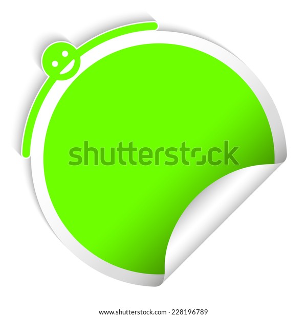 Round Green Sticker Creative Design Stock Vector (Royalty Free) 228196789