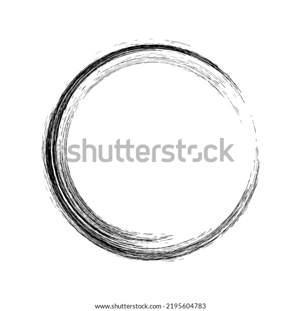 Round Grudge Frame Isolated On White Stock Vector (Royalty Free ...
