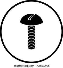 Round Head Slotted Screw Symbol Stock Vector (Royalty Free) 770569906 ...