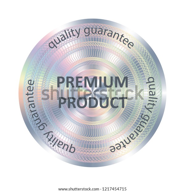 Round Hologram Imitating Sticker Vector Element Stock Vector (Royalty ...