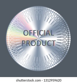 Round Hologram Realistic Sticker Vector Element Stock Vector (Royalty ...
