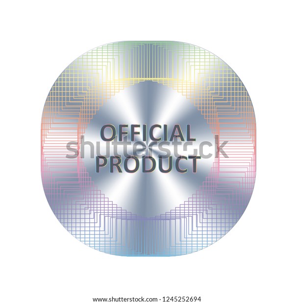 Round Hologram Realistic Sticker Vector Element Stock Vector (Royalty ...