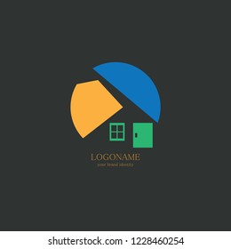 Round Home Logo Stock Vector (Royalty Free) 1228460254 | Shutterstock