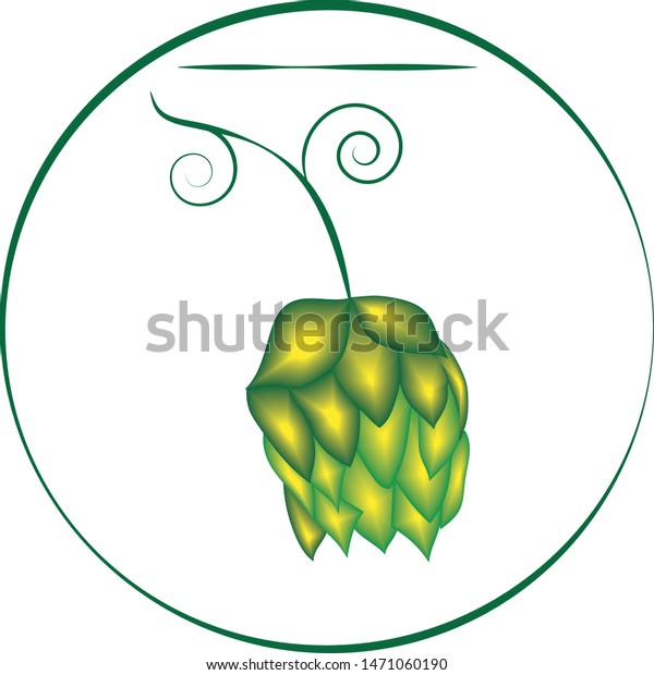 Round Hop Cone Vector Logotype Stock Vector (Royalty Free) 1471060190 ...