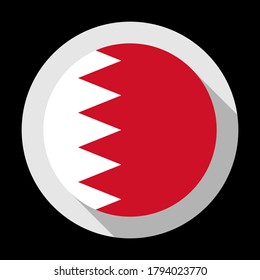 Round Icon Bahrain Flag Isolated On Stock Vector (Royalty Free ...