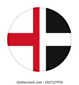 Round Icon England Cornwall Flags Isolated Stock Vector (Royalty Free ...