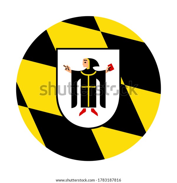 Round Icon Munich Flag Isolated On Stock Vector (Royalty Free) 1783187816