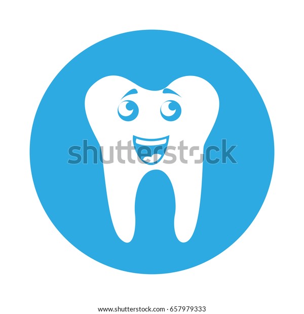 Round Icon Tooth Cartoon Stock Vector (Royalty Free) 657979333 ...