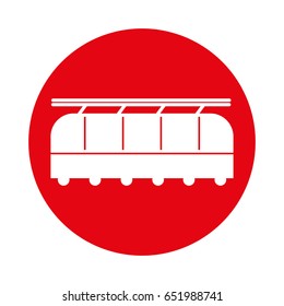 Round Icon Train Cartoon Stock Vector (Royalty Free) 651988741 ...