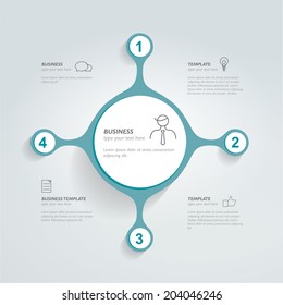 Round Infographic Template Network Banner Vector Stock Vector (Royalty ...