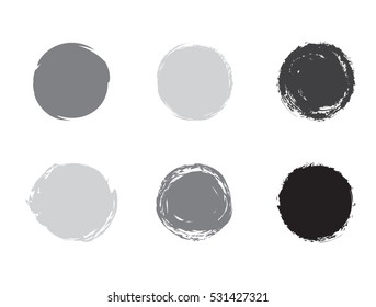 Round Ink Spots Grunge Background Shapescircle Stock Vector (Royalty ...