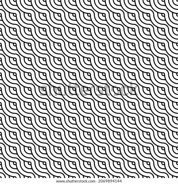 Round Japanese Pattern Black White Vector Stock Vector (Royalty Free ...