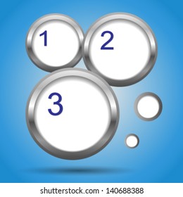Round Labels Numbers On Blue Background Stock Vector (Royalty Free ...