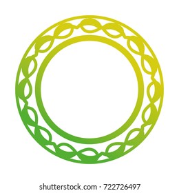 Round Leaves Frame Vector Illustration Stock Vector (Royalty Free ...
