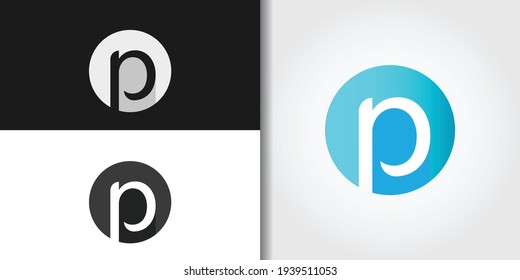 Round Letter P Logo Set Template Stock Vector (Royalty Free) 1939511053 ...