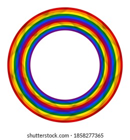 Round Lgbt Flag Frame Icon Template Stock Vector (Royalty Free ...