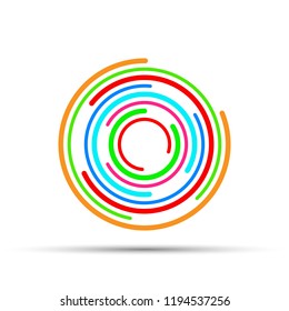 Round Logo Many Colourful Circles Parts Stock Vector (Royalty Free ...