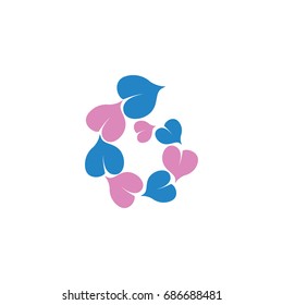 Round Love Logo Stock Vector (Royalty Free) 686688481 | Shutterstock