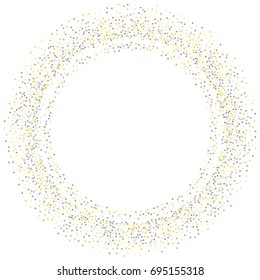 Round Metallic Confetti Frame Border Random Stock Vector (Royalty Free ...
