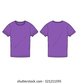 Round Neck Tee Shirt Template Stock Vector (Royalty Free) 521211595 ...