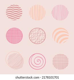 Round Patterns Abstract Modern Vector Elements Stock Vector (Royalty ...